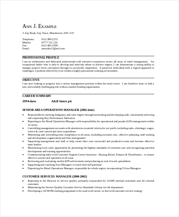Sales Manager Resume Template - 15+ Free Word, PDF Documents Download