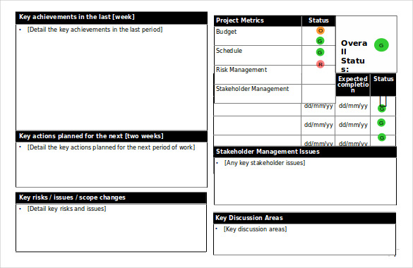 Status Report Template - 13+ Free Word Documents Download