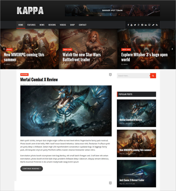 45+ Gaming Website Themes & Templates