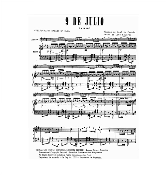 Sheet Music Template - 9+ Free Word, PDF Documents Download!