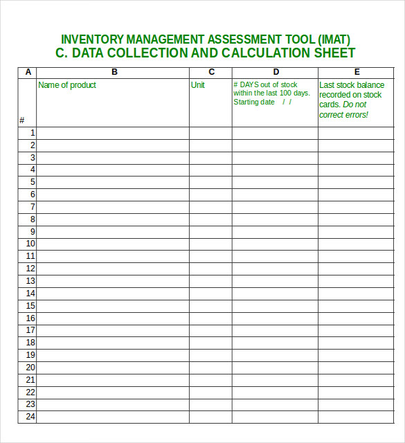 Excel Inventory Template 20 Free Excel PDF Documents Download