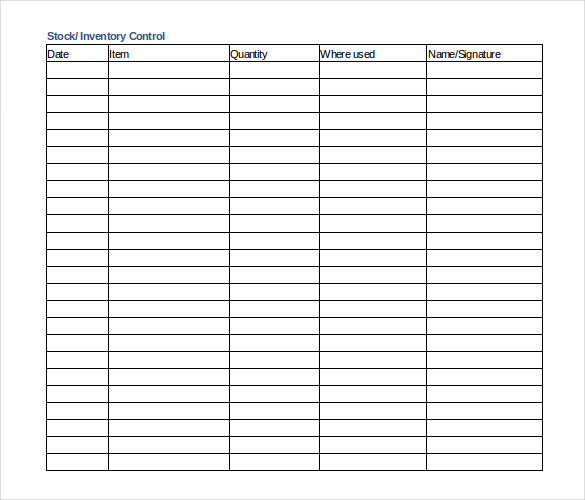 Excel Inventory Template 20 Free Excel PDF Documents Download