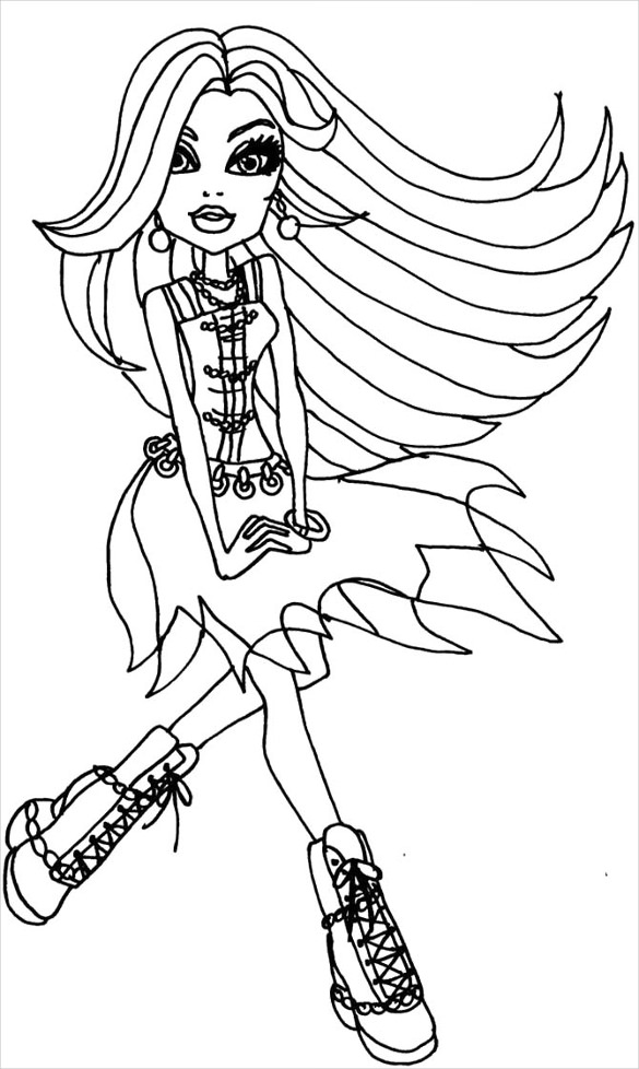 19+ Monster High Coloring Pages - PSD, AI, Vector EPS, PDF