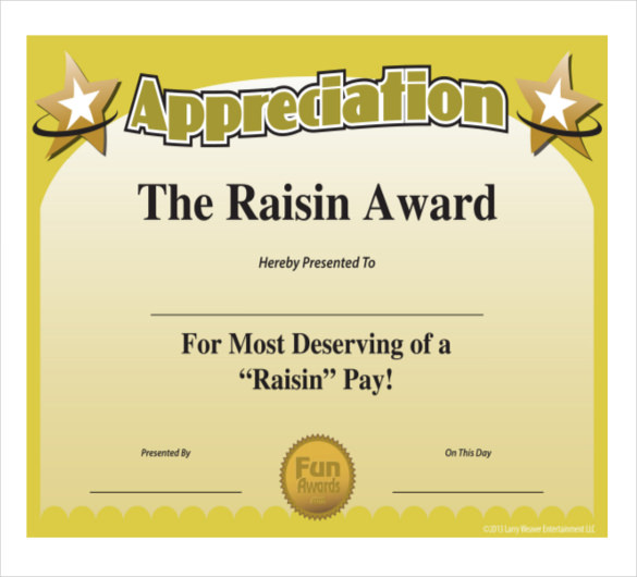 Employee Recognition Awards Template 12 Word PDF Google Docs 