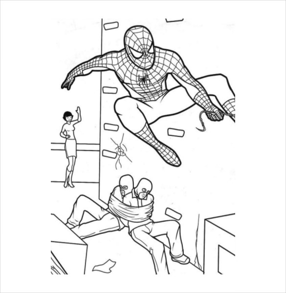 19+ Spider-Man Coloring Pages - PDF, PSD