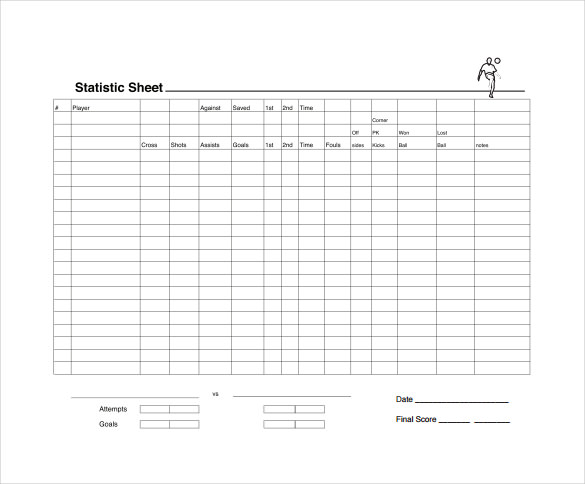 Stat Sheet Template - 11+ Word, Excel, PDF Documents Download
