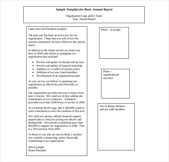 Annual Report Template 30 Free Word PDF Documents Download Free 