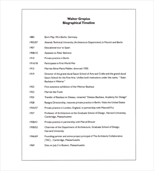 Free 38+ Biography Templates - DOC, PDF, Excel