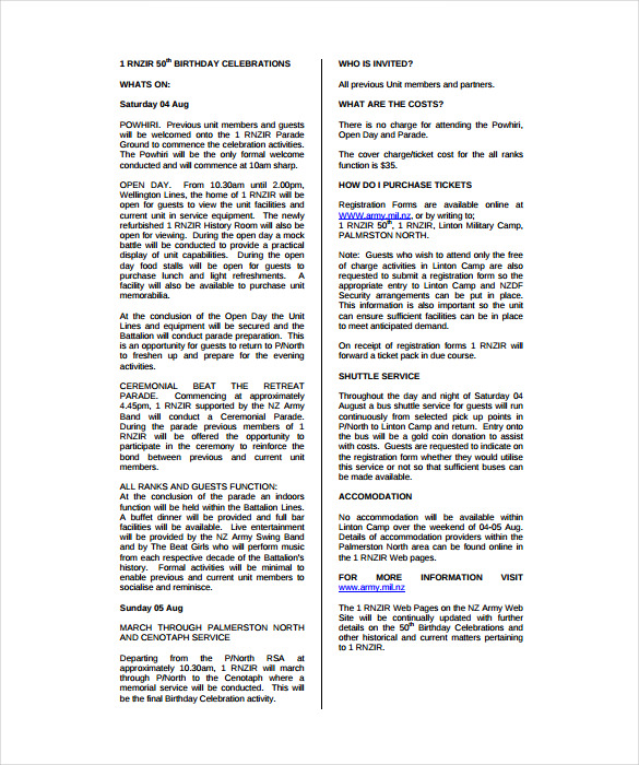 29+ Birthday Program Templates - PDF, PSD