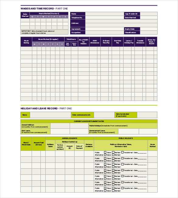 32+ Employee Record Templates in Word | Apple Pages | Google Docs | PDF ...