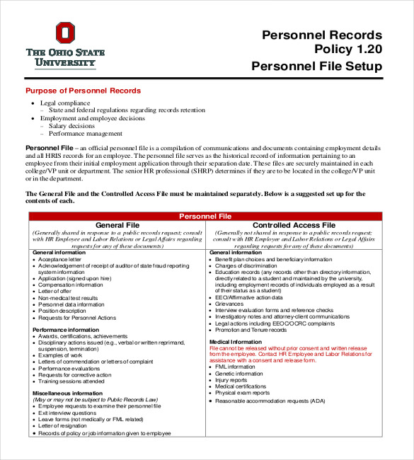 32+ Employee Record Templates in Word | Apple Pages | Google Docs | PDF ...