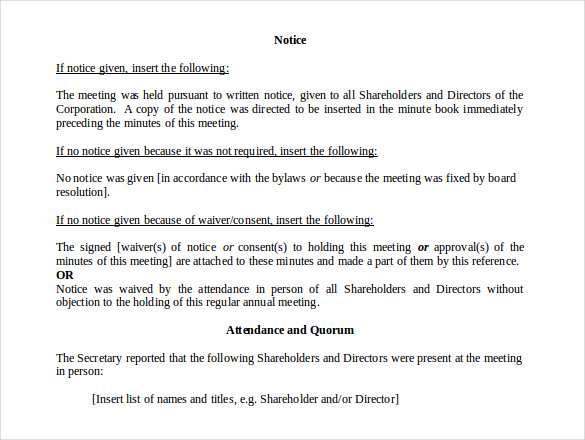 38+ Notice of Meeting Templates - PDF, Google Docs, MS Word, Apple Pages