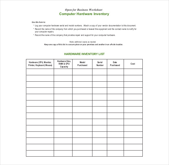 Inventory Form Template – 13+ Free Excel, Word, PDF Documents Download