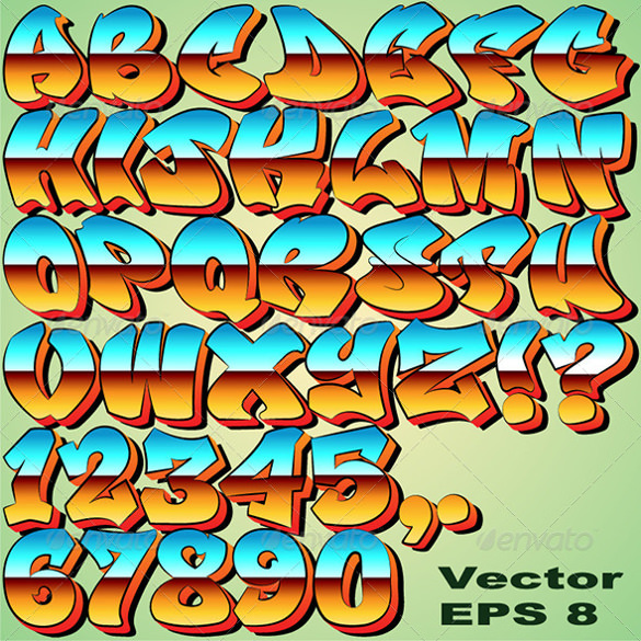 Graffiti Alphabet Letter Template 16 Free PSD EPS Format Download