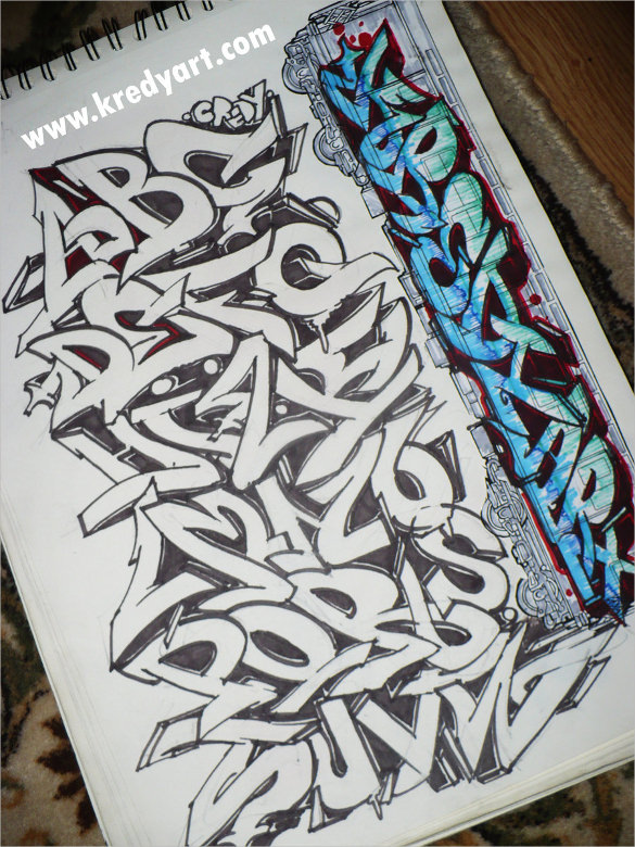 Graffiti Alphabet Letter Template – 16+ Free PSD, EPS, Format Download