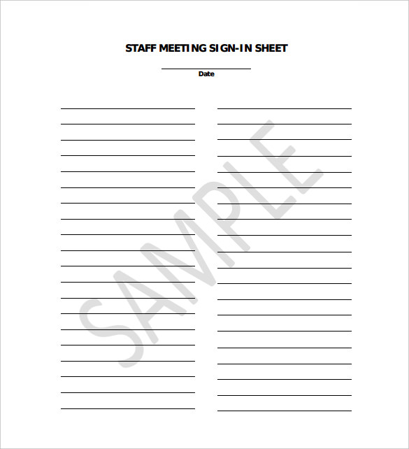 18+ Sign In Sheet Templates – Free Sample, Example, Format Download!
