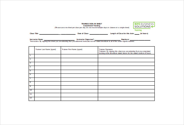 18+ Sign In Sheet Templates – Free Sample, Example, Format Download!