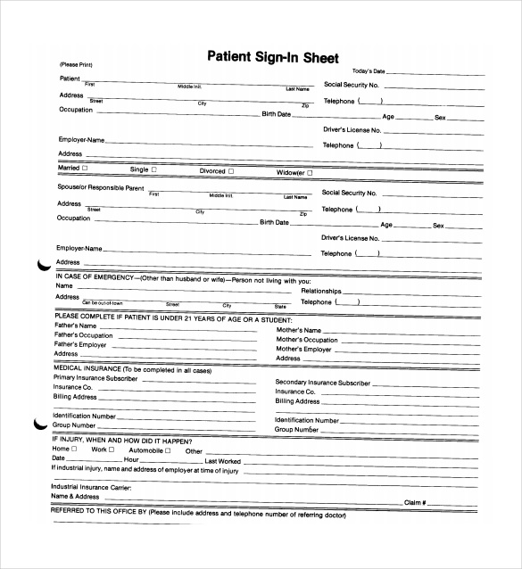 18+ Sign In Sheet Templates – Free Sample, Example, Format Download!