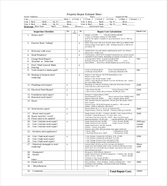 27+ Repair Estimate Templates - Word, PDF, Google Docs, Apple Pages