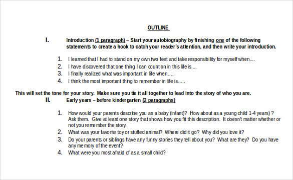 24+ Autobiography Outline Templates & Samples - DOC, PDF