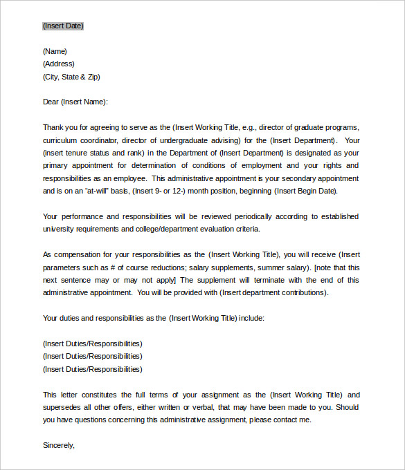 86 APPOINTMENT LETTER FOR HR MANAGER MANAGER HR APPOINTMENT FOR LETTER 