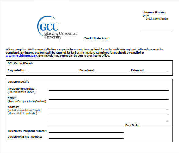11+ Credit Note Templates - Free Sample, Example Format Download