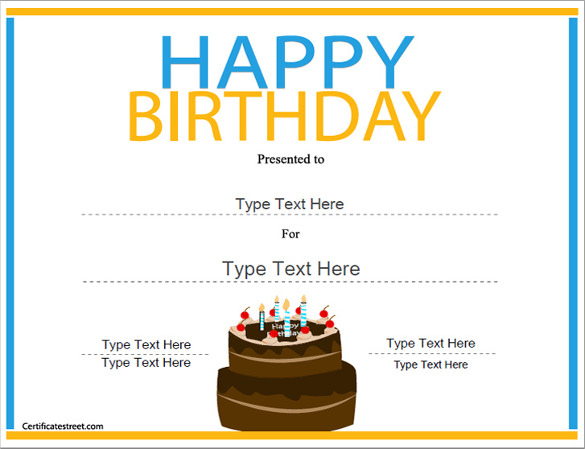20 Birthday Certificate Templates PSD EPS In Design Publisher