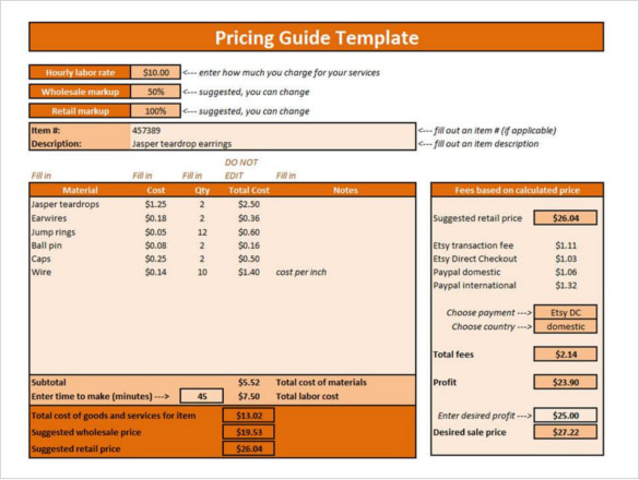 Free 40+ Price List Templates, DOC, PDF, Excel, PSD