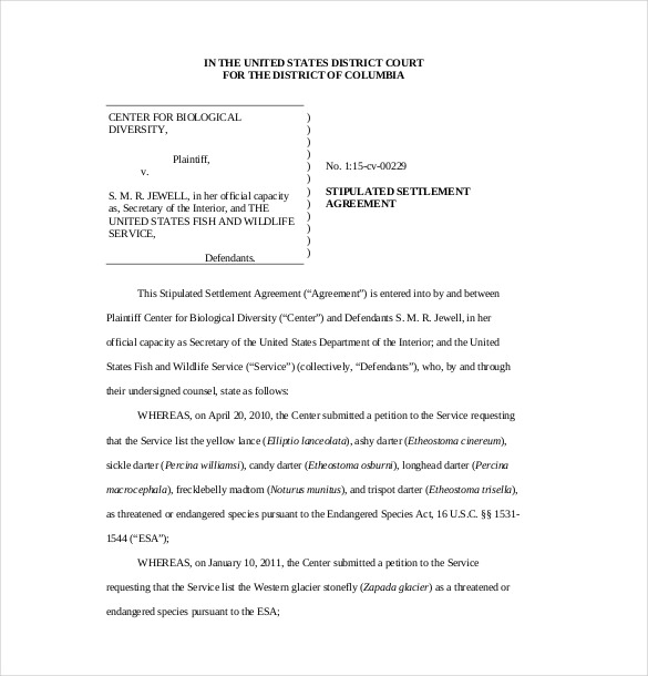 20+ Settlement Agreement Templates - Word, PDF, Pages