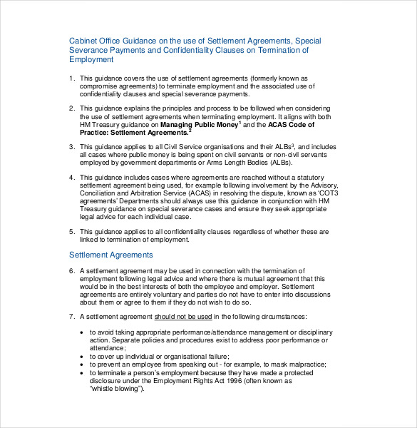 20+ Settlement Agreement Templates - Word, PDF, Pages