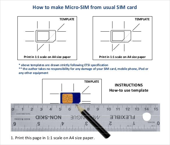 Micro Sim Template – 10+ Free Word, PDF Documents Download