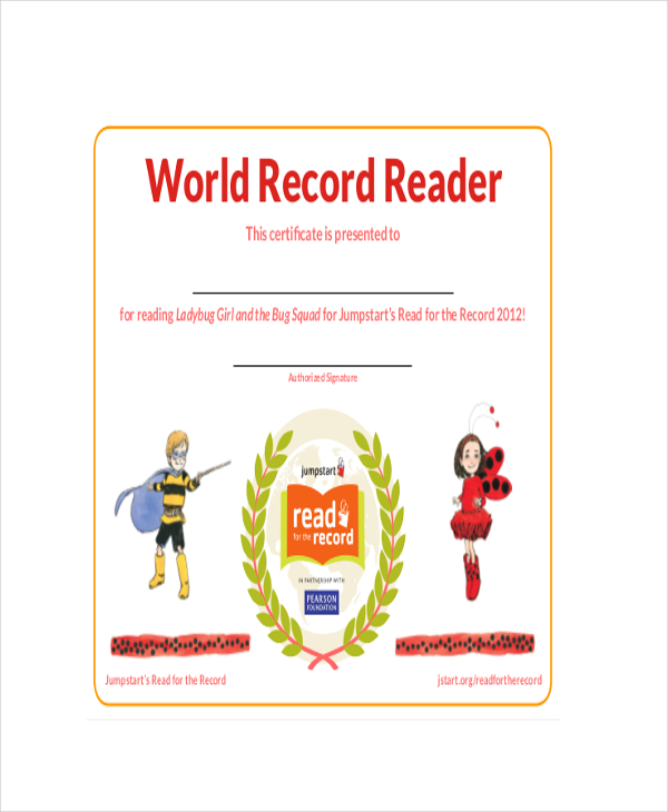 Reading Certificate Template - 6+ Free Word, Excel, PDF Documents Download