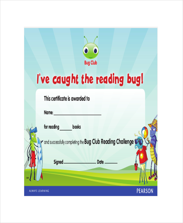 Reading Certificate Template - 6+ Free Word, Excel, PDF Documents Download