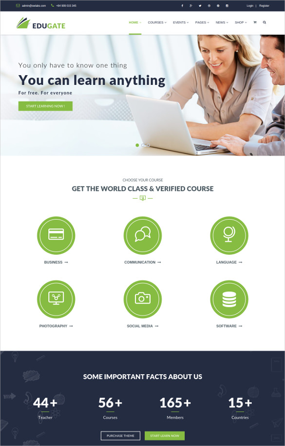10+ Online Library Website Templates & Themes | Free & Premium