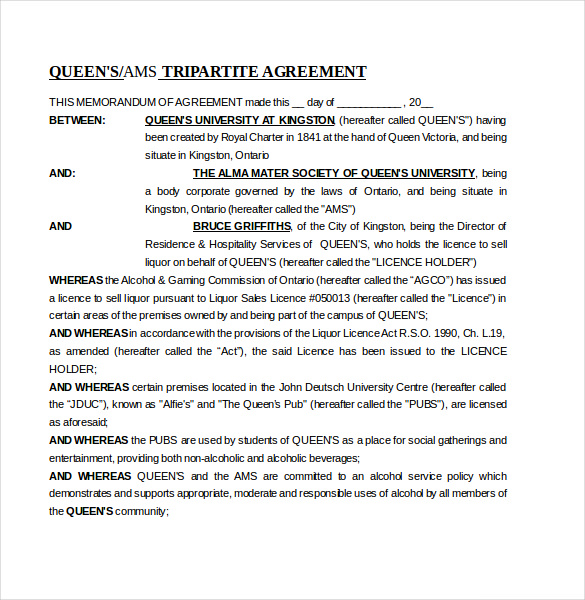 13+ Memorandum of Agreement Templates – Word, PDF