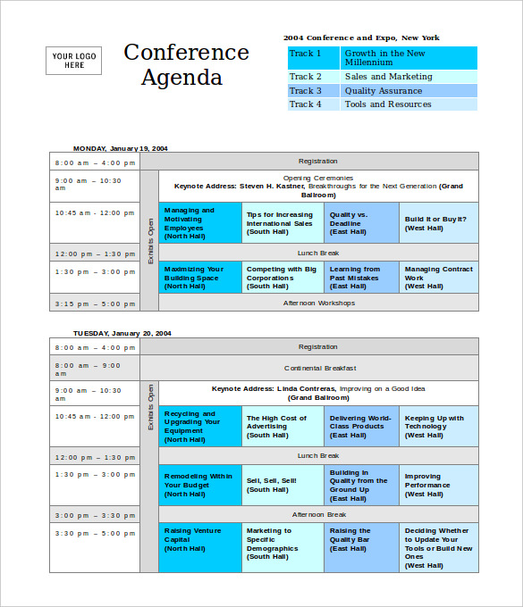 Program Agenda Template Word FREE DOWNLOAD Freemium Templates