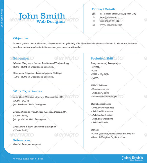 41+ One Page Resume Templates - Free Samples, Examples, & Formats Download!