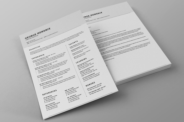 41+ One Page Resume Templates - Free Samples, Examples, & Formats Download!