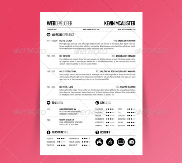 41+ One Page Resume Templates - Free Samples, Examples, & Formats Download!