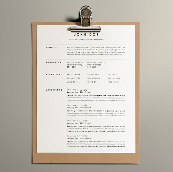 41+ One Page Resume Templates - Free Samples, Examples, & Formats Download!