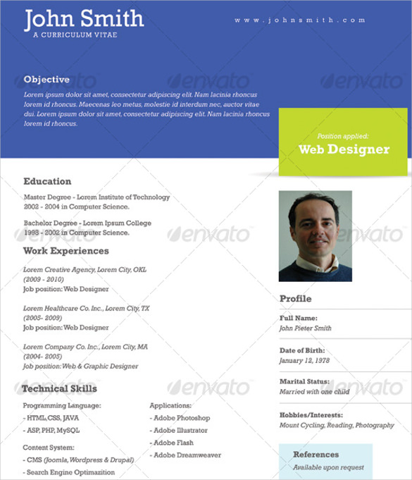 41+ One Page Resume Templates - Free Samples, Examples, & Formats Download!