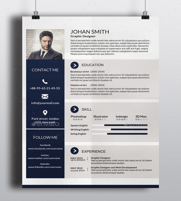 41 One Page Resume Templates Free Samples Examples Formats Download 