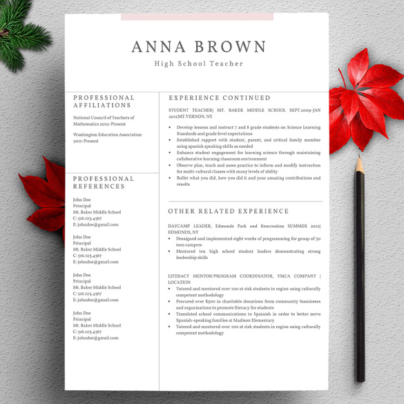 41+ One Page Resume Templates - Free Samples, Examples, & Formats Download!
