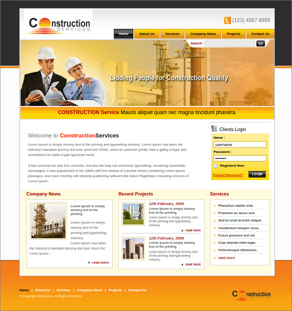 42+ Engineering Website Themes & Templates