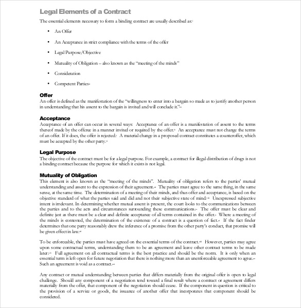 Legal Agreement Template – 10+ Free Word, PDF Documents Download