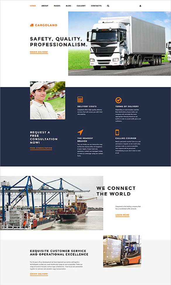 34+ Transportation Website Themes & Templates