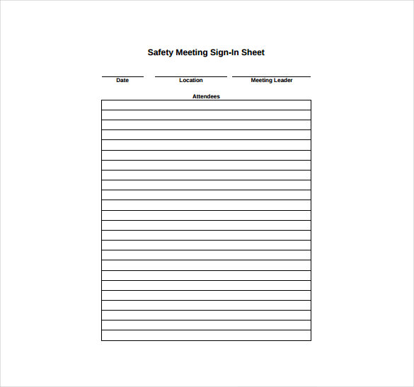 18+ Sign In Sheet Templates – Free Sample, Example, Format Download!