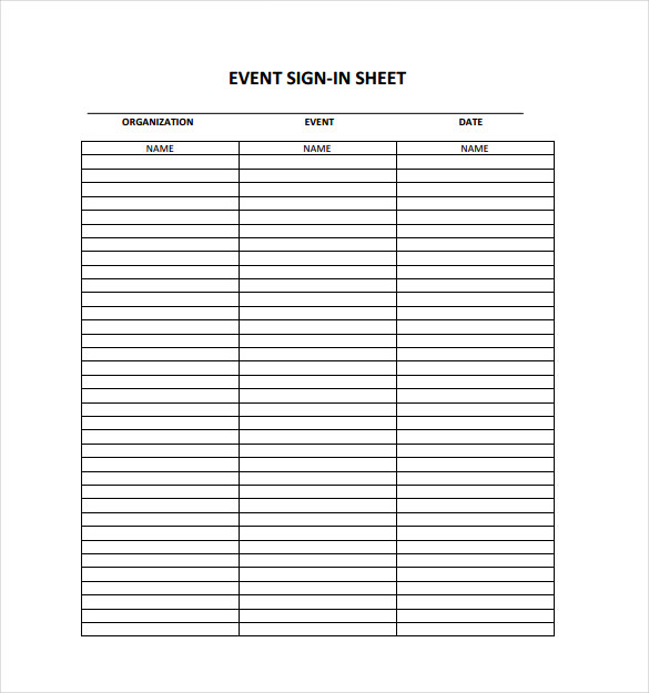 18+ Sign In Sheet Templates – Free Sample, Example, Format Download!