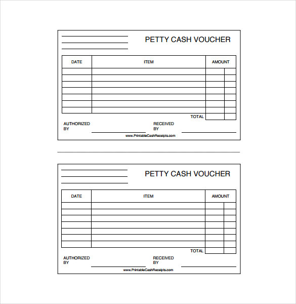 Cash Received Voucher Format