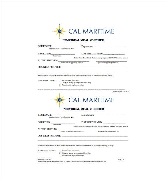 18 Sample Meal Voucher Templates PSD AI Word